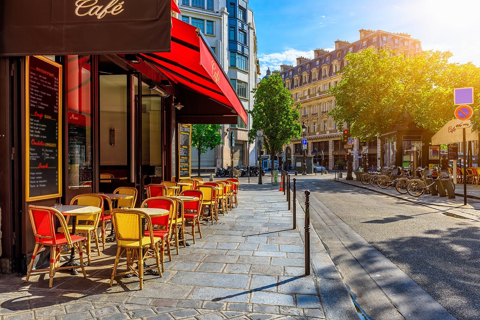 Paris Street Cafe At Night Paris Street Cafe At Night